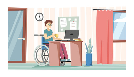 Handicap Cartoon Disabled Vector Images (over 3,700)