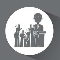 Election day concept icon hand putting voting Vector Image