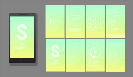 Modern ui gui screen design Royalty Free Vector Image