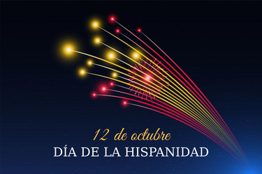October 12 national day spain template spanish Vector Image