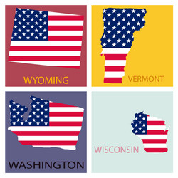 Poster map of united states of america with state Vector Image