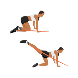 Donkey Kicks Exercise Vector Images (54)