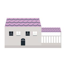 Gray house Royalty Free Vector Image - VectorStock