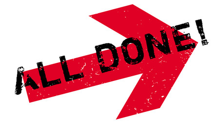 All done sticker Royalty Free Vector Image - VectorStock