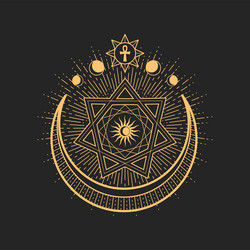 Mystical element ancient ritual shape esoteric Vector Image