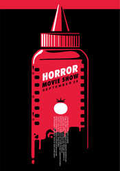 Horror movie production business logo design Vector Image
