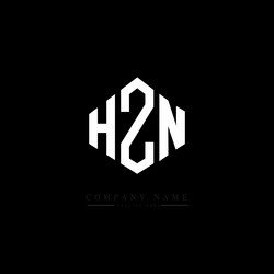 Hzn letter logo design with polygon shape Vector Image