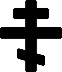 Orthodox cross Royalty Free Vector Image - VectorStock