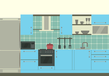 House Kitchen Interior Vector Images (over 23,000)