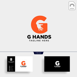 Minimal g letter initial hand logo template icon Vector Image