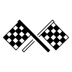 Car racing flags winner stroke Royalty Free Vector Image
