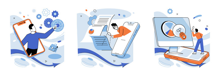 Digital transformation business sails waves Vector Image