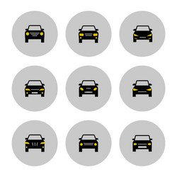 Cars icons set Royalty Free Vector Image - VectorStock