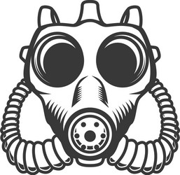 Biohazard protection gas mask silhouettes Vector Image