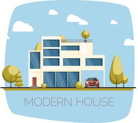 Smart home modern future house Royalty Free Vector Image