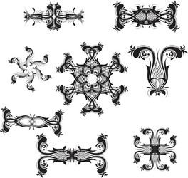 Floral shapes and ornaments Royalty Free Vector Image