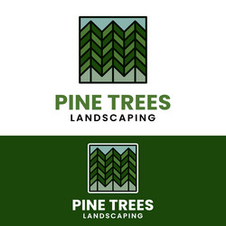 Oak maple tree landscape logo design template Vector Image