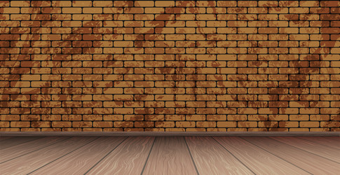 Stylish studio panoramic red brick background Vector Image