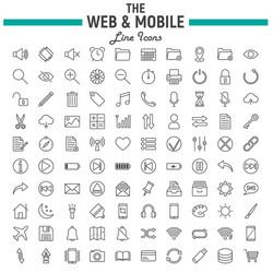100 universal icons for web and mobile Royalty Free Vector