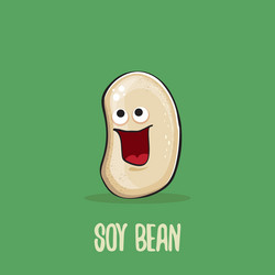 Funny cartoon cute soybean character Royalty Free Vector