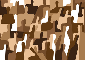 Abstract white people symbol Royalty Free Vector Image