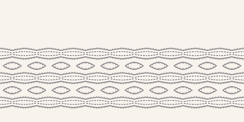 Decorative running stitch embroidery pattern Vector Image