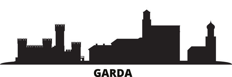 Italy garda city skyline isolated Royalty Free Vector Image