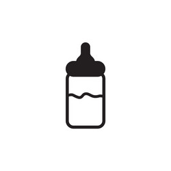 Baby milk bottle logo design template Royalty Free Vector