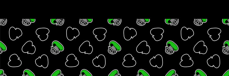 Punk rock pigeon seamless border simple Royalty Free Vector