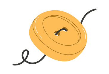 Round button with thread Royalty Free Vector Image