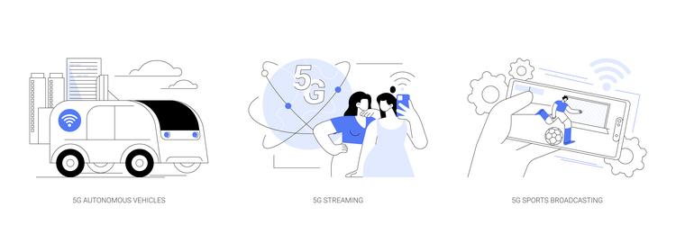 5g use cases abstract concept Royalty Free Vector Image