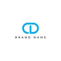 Abstract initial letter a and c logo in blue color