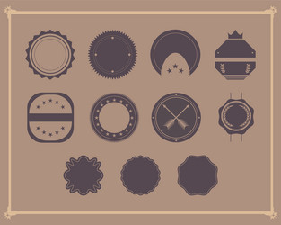 Emblem templates icon collection Royalty Free Vector Image