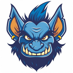 Esport logotype troll icon sticker Royalty Free Vector Image