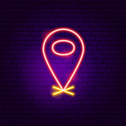 Map neon label Royalty Free Vector Image - VectorStock