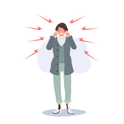 Aggressive anger furious very angry person Vector Image