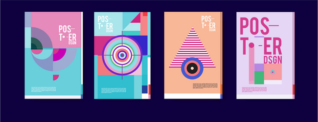 Cover and poster design template for magazine Vector Image