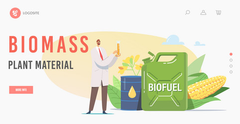 Biofuel canister with biodiesel from biomass corn Vector Image