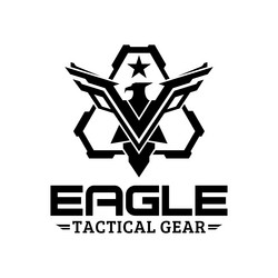 Eagle military tactical logo design template Vector Image