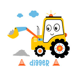 Cute little builder kids with construction tools Vector Image