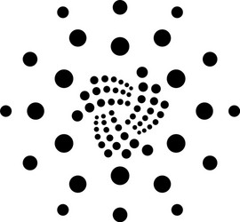 Iota shine dots framed icon Royalty Free Vector Image