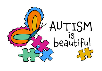 Neuro diversity autism acceptance creative print Vector Image
