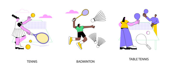 Badminton abstract concept Royalty Free Vector Image