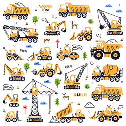 Construction equipment and heavy machines for Vector Image