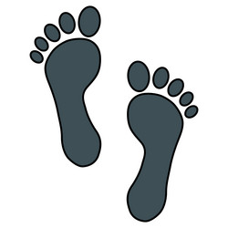 Foot print human sign track walking design icon Vector Image