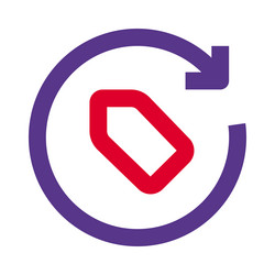 Refresh tag new price updated Royalty Free Vector Image