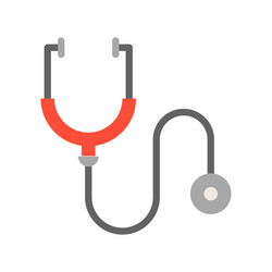 Stethoscope isolated flat Royalty Free Vector Image