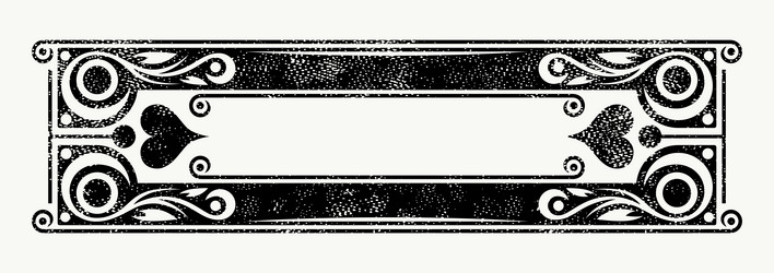 Template decorative small rectangular label Vector Image