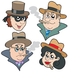 Gangster collection Royalty Free Vector Image - VectorStock