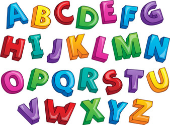 School theme with abc leters Royalty Free Vector Image